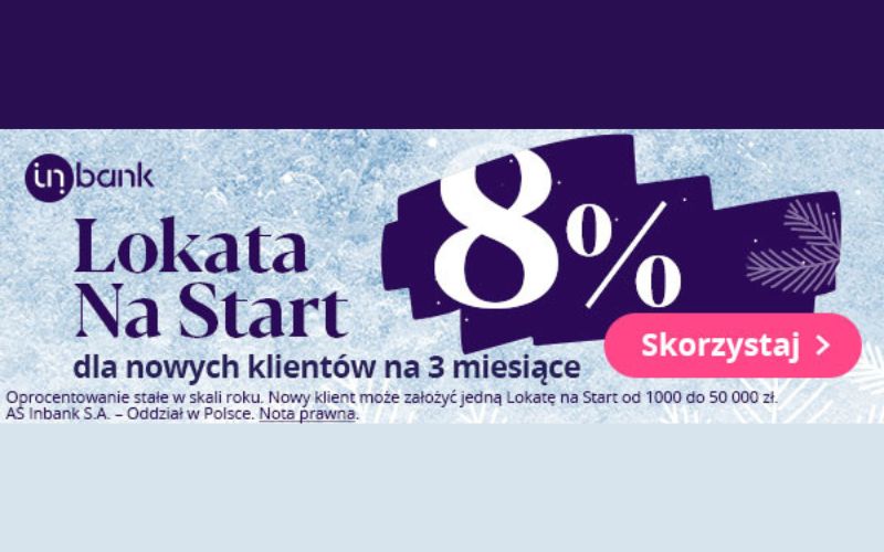Lokata Na Start Inbank - Bez Konta Osobistego - Recenzja